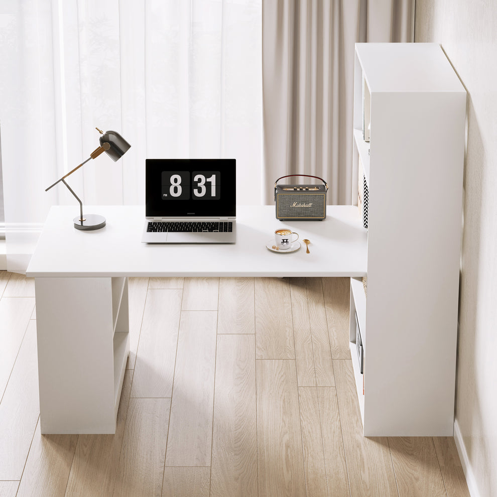 Varossa's Organizer Combination Workstation Computer Desk with 6 Stora