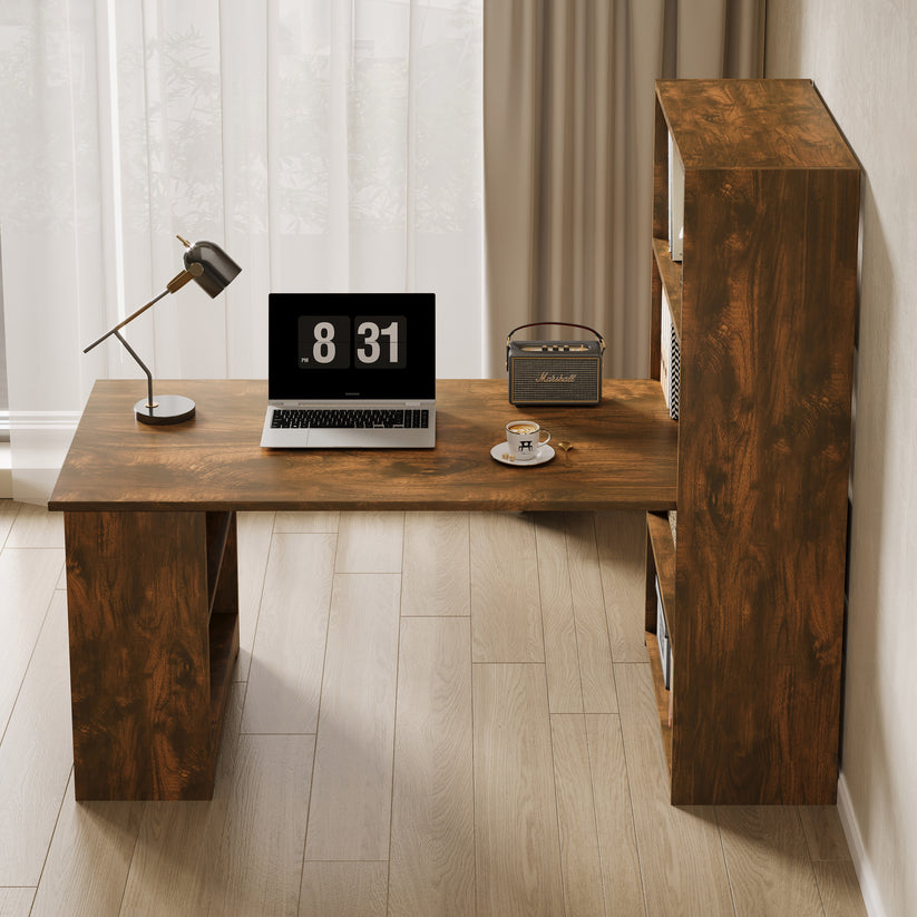 Varossa's Organizer Combination Workstation Computer Desk with 6 Stora