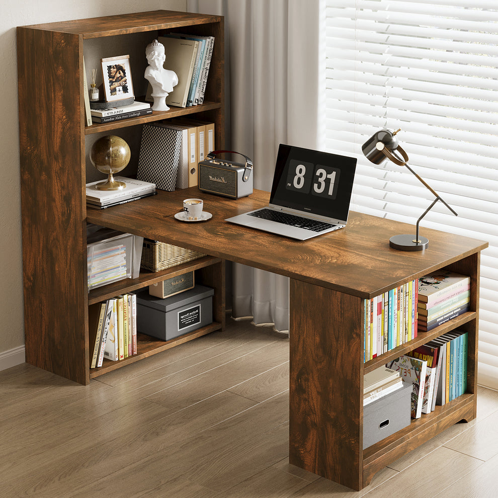 Varossa's Organizer Combination Workstation Computer Desk with 6 Stora