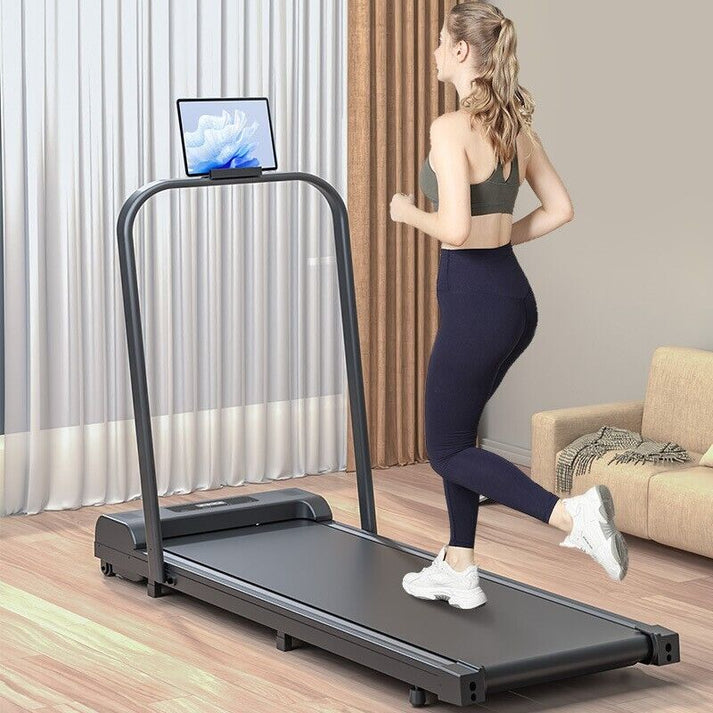 2-in-1 Fitness Foldable Electric Treadmill Space-Saving Machine Walkin
