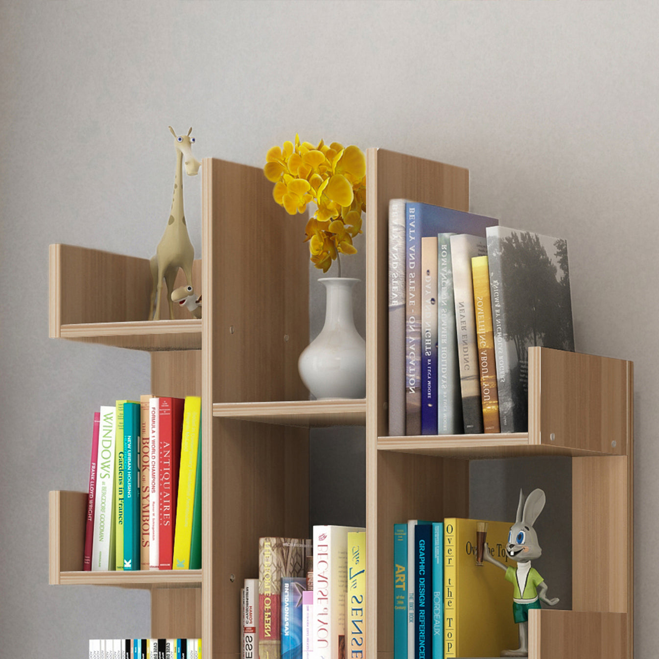 18-Shelf Brilliance Bookshelf Display Cabinet Shelf Bookcase Storage O