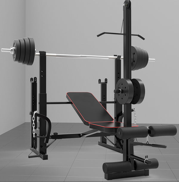 Fitplus Heavy Duty 7-in-1 Multi-Station Weight Bench Press Pull Down H
